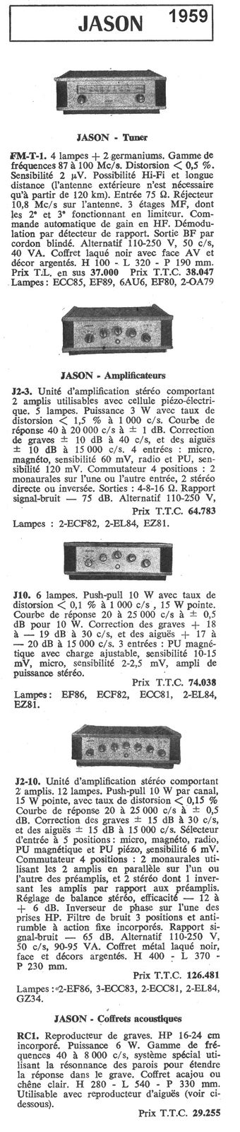 Jason J-2-10 - Le forum Audiovintage