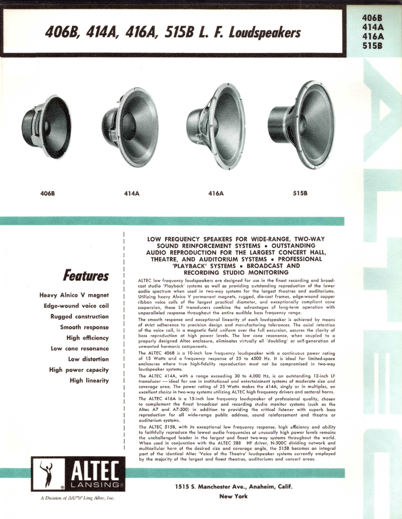 Altec 803/416 - Le forum Audiovintage